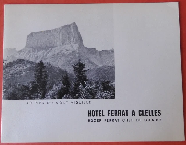 CARTE DE VISITE publicitaire Hôtel/Restaurant HOTEL FERRAT A CLELLES ...
