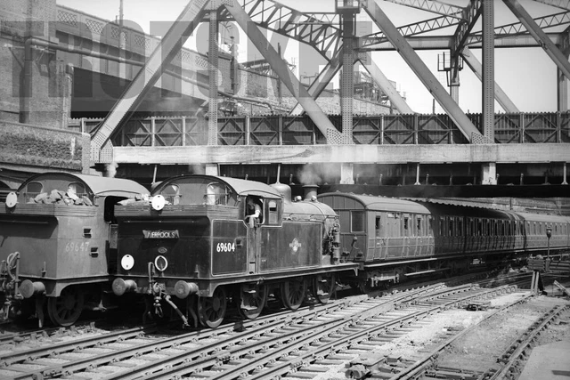 LARGER NEGATIVE BR British Rail Steam Loco 69604 Class N7 Liverpool ...