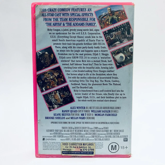FREAKED (VHS, 1993) Rare Horror Movie Comedy RocVale Film Video Tape Ex ...