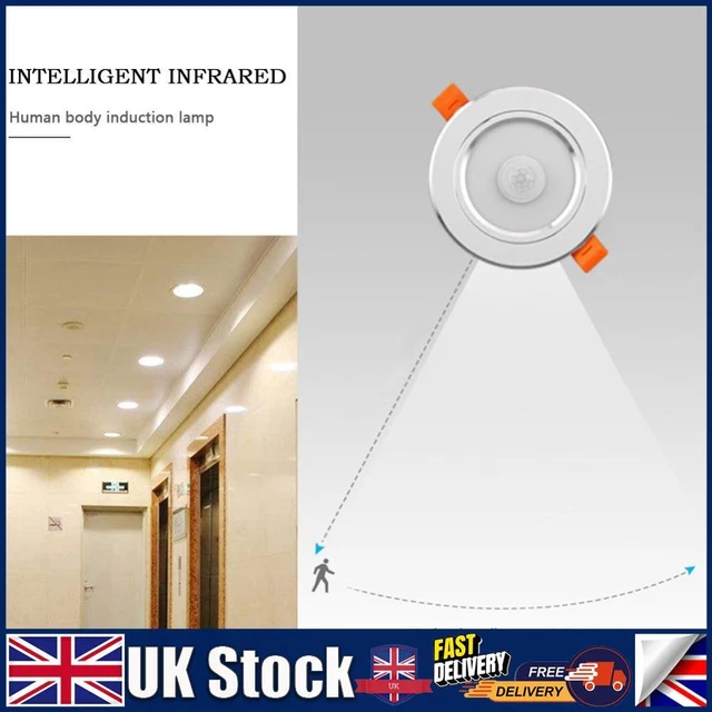 HUMAN MOTION SENSOR LED Ceiling Light Restaurant Bathroom Balcony Lamp ...