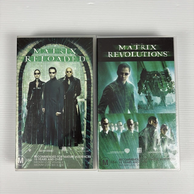 MATRIX RELOADED & Matrix Revolutions VHS Tapes Free Tracked Postage $29 ...