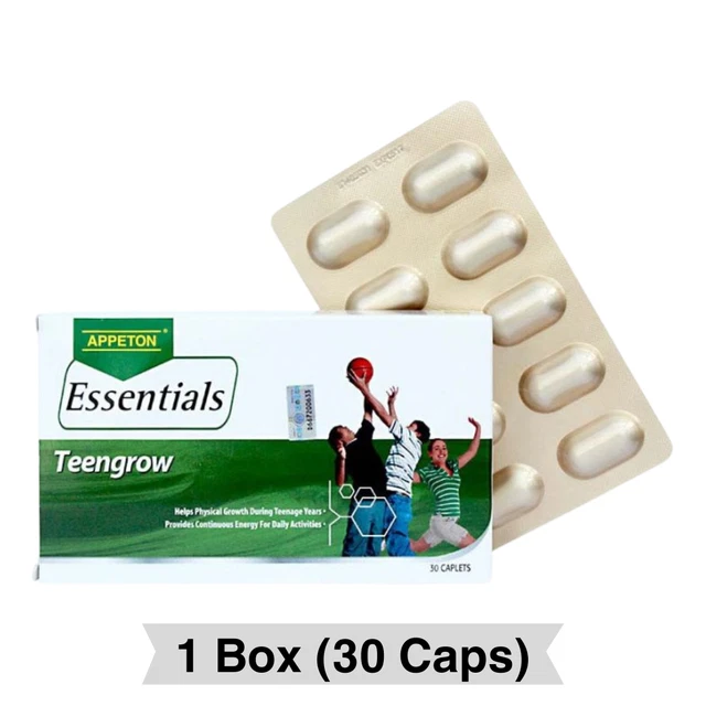 1 BOX APPETON Essential Teengrow Increase Height & Growth Teenagers 30 ...