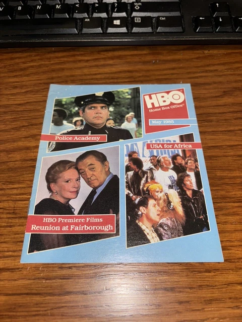 VINTAGE HBO GUIDE May 1985 POLICE ACADEMY, USA FOR AFRICA [FRONT] THE ...