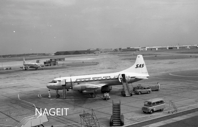 60X90MM ORIG AIRCRAFT NEGATIVE SE-BSP SAS CONVAIR CV-440 C1960 #4000 £1 ...