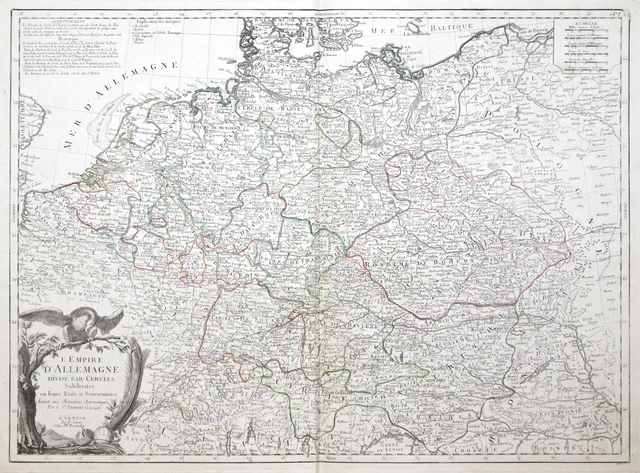 DEUTSCHLAND ORIGINAL KUPFERSTICH Landkarte Santini Remondini 1784 EUR 200,00 - PicClick DE