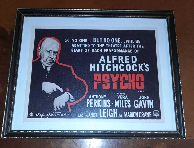 FRAMED MOVIE POSTER Alfred Hitchcock Psycho Anthony Perkins Janet Leigh ...