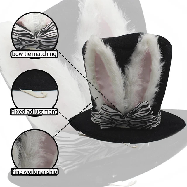 EASTER BUNNY TOP Hat Bonnet Victorian Topper for Carnival Holiday Photo ...