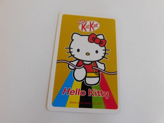 PLAYING CARD HELLO kitty / nestle kit kat add(q) EUR 1,21 - PicClick FR