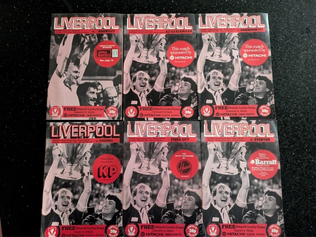 LIVERPOOL FC FOOTBALL Programmes, Anfield Review Vintage 1981/82 Bundle ...