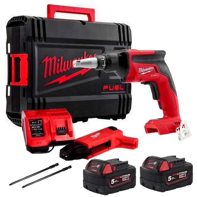 MILWAUKEE M18FSGC-502X FUEL Brushless Drywall Screw Gun Kit 2X 5.0Ah £ ...