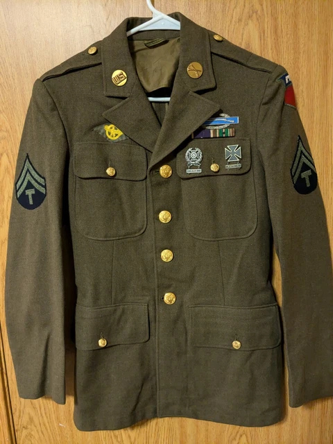WW2 WWII US Uniform Jacket Original 76th Infantry Division Tech 5 CIB ...