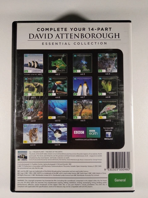 BBC EARTH DAVID Attenborough Essential Collection DVD Region 4 PAL 14 Disc Set $10.00 - PicClick AU