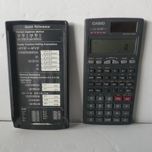 CASIO FX-300W SVPAM 2 Way Scientific Calculator Math Algebra Statistics ...