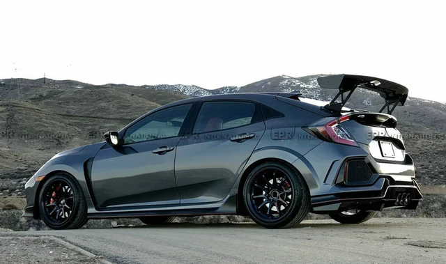 FOR HONDA CIVIC FK7 FK8 VTX2 Style Carbon Fiber Rear Trunk GT Spoiler ...