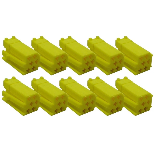 10 MINI-ISO-STECKER 6-POLIG Logement Vide Auto-Radio Câble Adaptateur ...