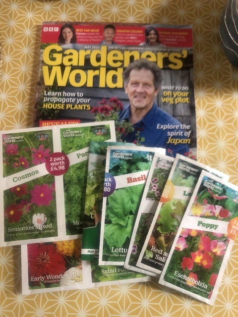 GARDENERS’ WORLD MAGAZINE May 2024 with extra seeds, but NO 2 for 1 ...