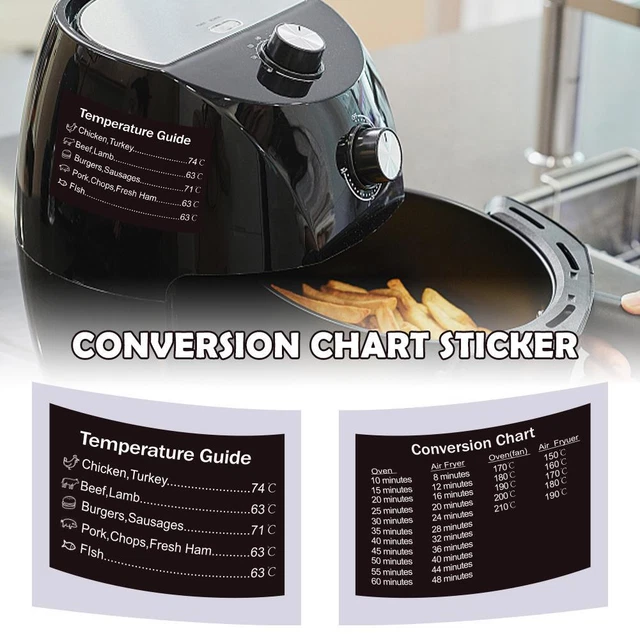 AIR FRYER CONVERSION Chart Sticker Cheat Sheet Chart Cooking Lists Home ... AIR FRYER CONVERSION Chart Sticker Cheat Sheet Chart Cooking Lists Home ...