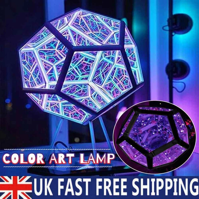 INFINITY DODECAHEDRON - 3D LED Color Art Night Light - Starry Sky Lamp ...