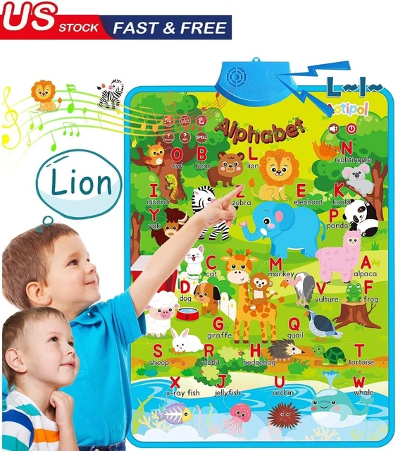 ELECTRONIC INTERACTIVE ANIMALS Wall Chart Talking Animal Spelling For ...