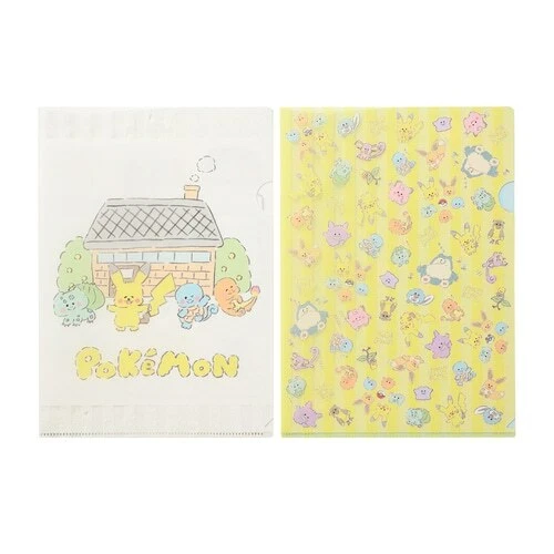 POKEMON CENTER ORIGINAL Repoto Kaitene! A4 Size Clear File Folder 2 pcs ...