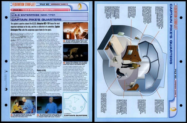 CAPTAIN PIKES QUARTERS - USS Enterprise NCC-1701 - Star Trek Fact File ...