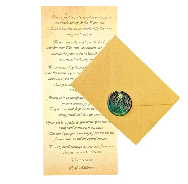 LORD VOLDEMORT HAPPY Birthday letter from Hogwarts. Harry Potter. Tom ...