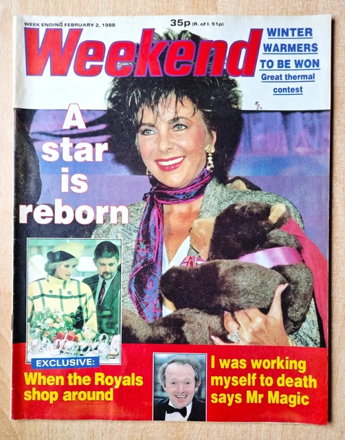 WEEKEND MAGAZINE 2 February 1988 Elizabeth Taylor Sting James Caan Paul ...