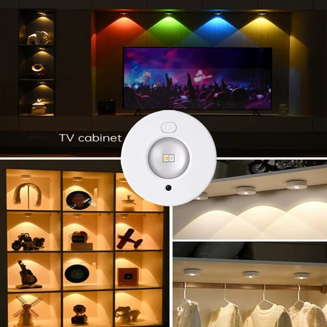 CLOSET LIGHTS Stick on LED Under Cabinet Light 500mAh Dimmable ...
