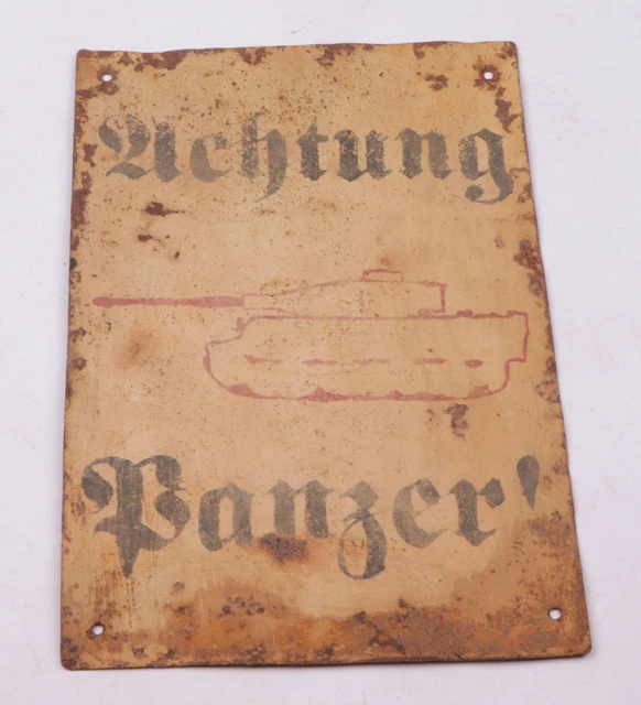 ACHTUNG PANZER! GERMANY Sign WW2 Attention tank WWII Wehrmacht GERMAN ...