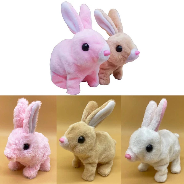 ELECTRONIC PLUSH RABBIT Toy Robot Bunny Walking Jumping Running Animal ...