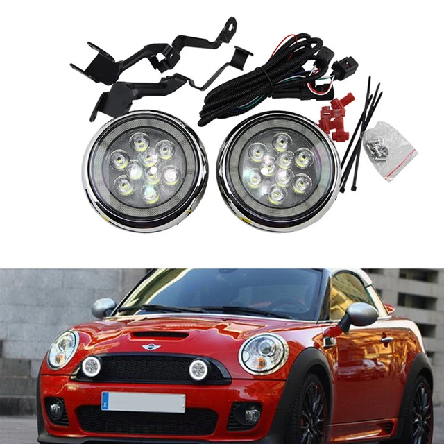 LED HALO RALLY DRL Chrome Daytime Running Lights For Mini Cooper R55 ...