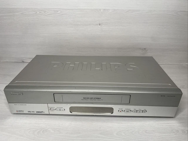 PHILIPS VR 750/07 Video Recorder VHS VCR Smart Picture 6 Head VCR with remote £35.00 - PicClick UK