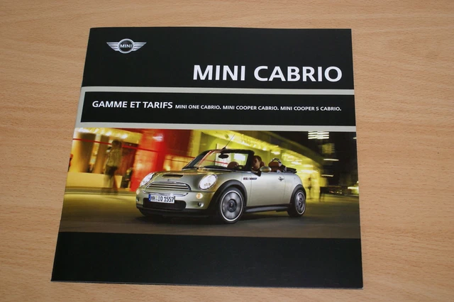 MINI CABRIOLET BROCHURE catalogue One / Cooper / Cooper S - édition ...
