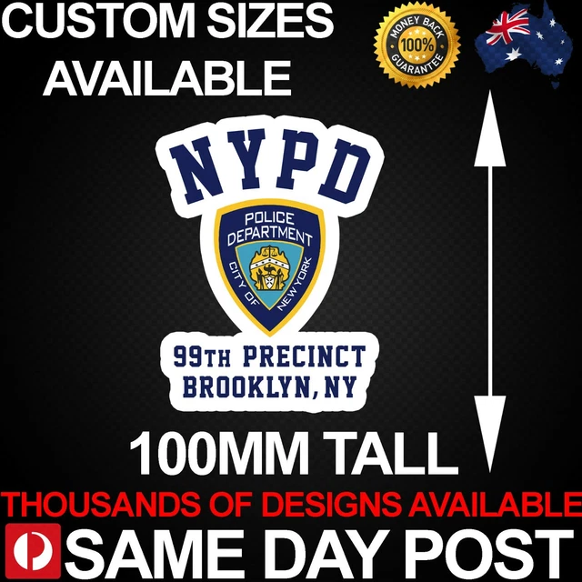 NYPD BADGE 100MM Tall Vinyl Car Sticker Decal Cheap Brooklyn 99 New ...