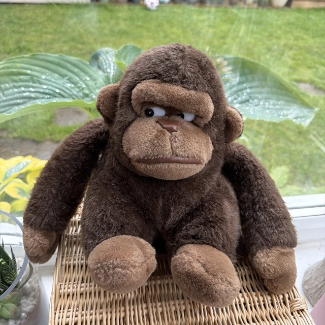VINTAGE BROWN GORILLA SOFT TOY RETRO FILM ape brown 70s monkey chimp 10 ...