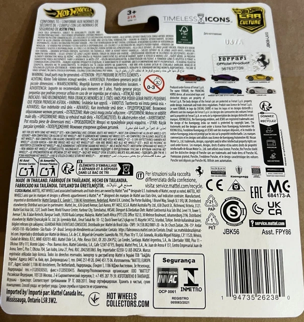 HOT WHEELS PREMIUM Car Culture Timeless Icons Ferrari F50 Rare Red ...