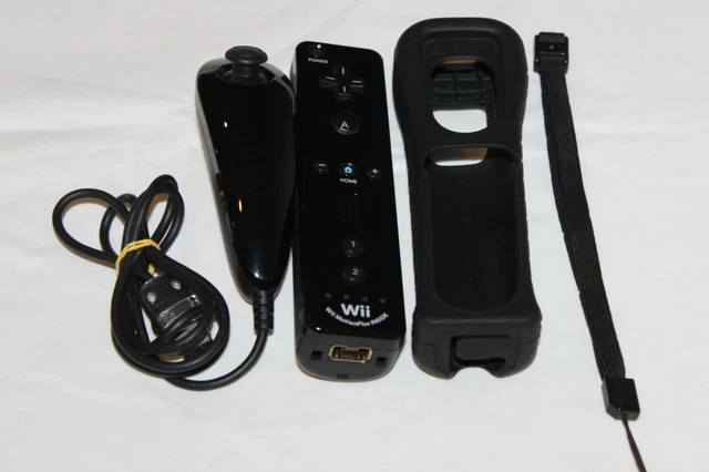 ORIGINALE NINTENDO WII/WIIU Remoto Motion Plus Inside Controller Nero ...