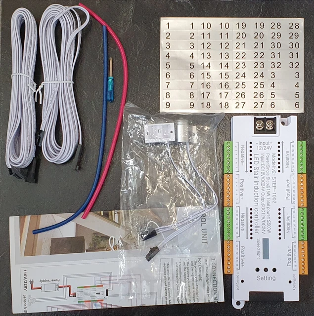 LED MOTION SENSOR Stair Light Controller 32 Channel Automatic Step ...