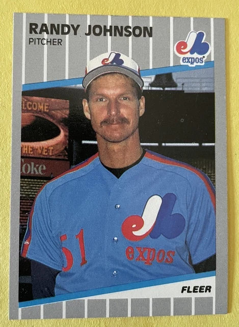 1989 FLEER BASEBALL Randy Johnson recrue RC Expos #381 EUR 0,92 ...