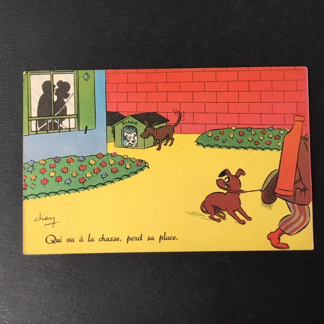 CARTE CPA ANCIENNE Chiens Chen Illustrateur Dog French Postcard EUR 3 ...