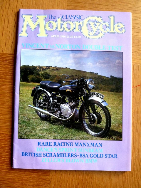 CLASSIC MOTORCYCLE MAGAZINE April 1986 Vincent v Norton, BSA Gold Star ...
