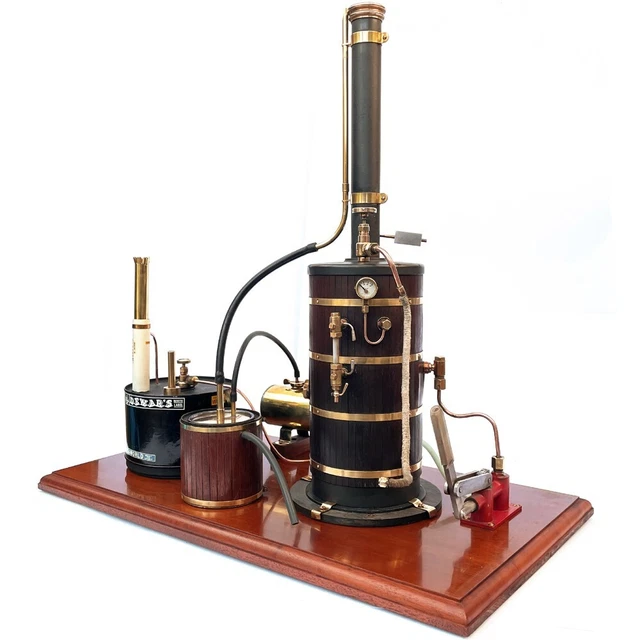A FINE LARGE Gas Fired Vertical Live Steam Boiler With Hand Pump And ...