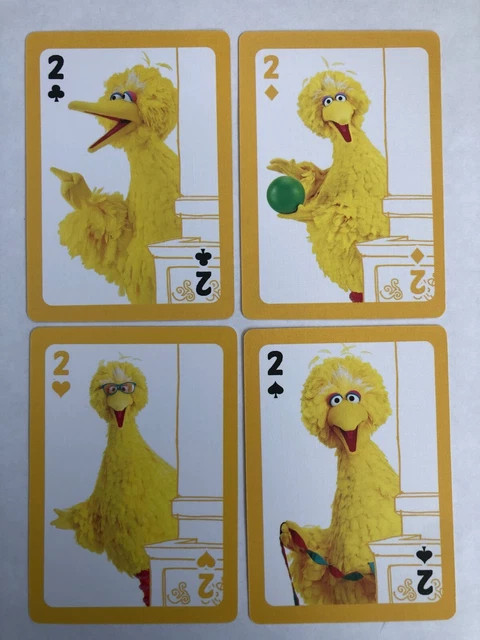 BIG BIRD SESAME Street Children TV Muppets Show Swap Playing Cards Set ...