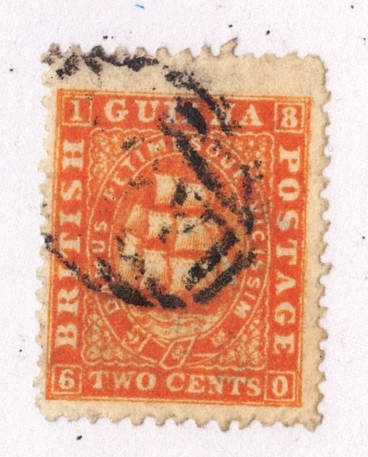 GUYANE ANGLAISE N° : 16 -TWO CENTS oblitéré - COTE : 30 € - PROMOTION ...