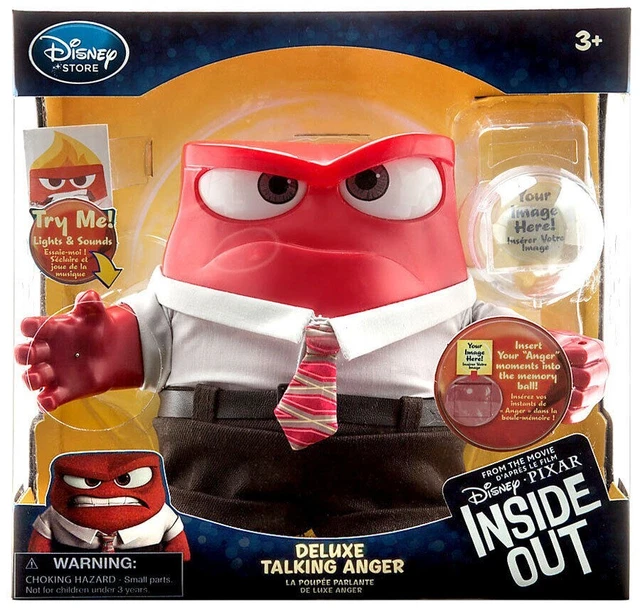 DISNEY PIXAR INSIDE OUT Deluxe Talking ANGER figure DISNE STORE ...