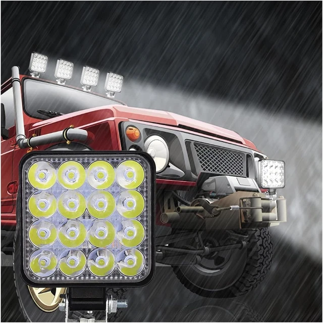 FARO SUPER LUMINOSO 48 W LED LUCE multiuso 12V FARETTO AUTO BARCA MOTO ...