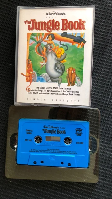 CASSETTE AUDIO BOOK Jungle Book Walt Disney Classic story book & songs ...