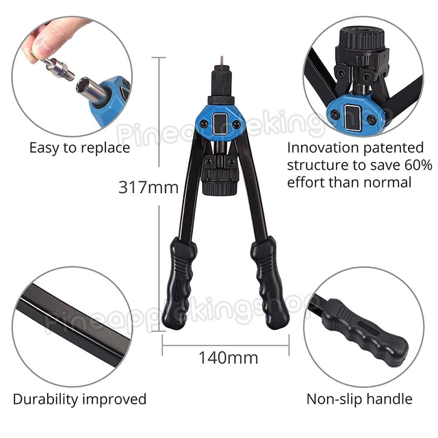 110X NUTSERT MANDRELS Nut Rivet Tool Kit Rivnut Riveting Riveter Gun ...