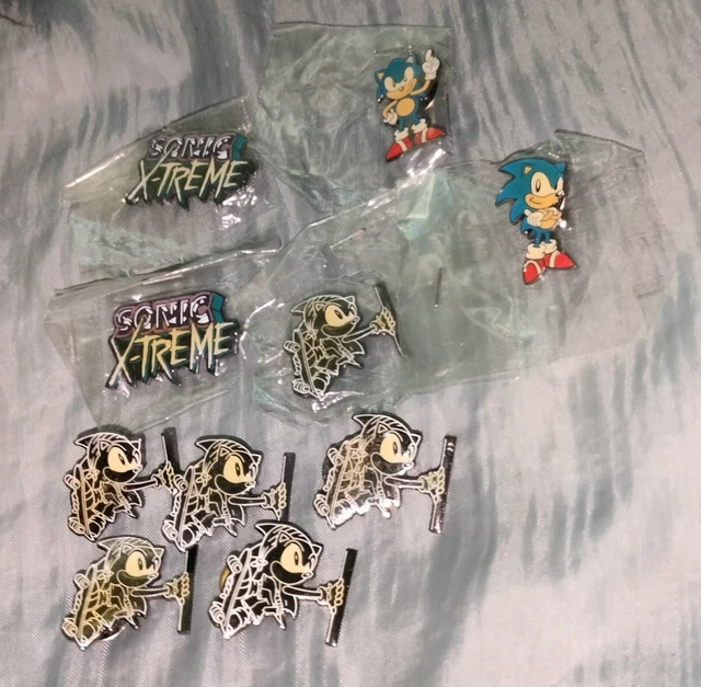 10 MIX SONIC Hedgehog Logo Pin Badges Pins Rare 1997 Retro Collectors ...