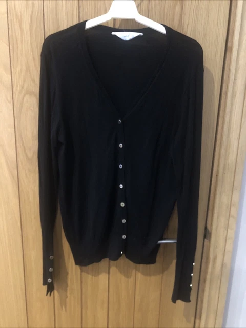 LADIES PRIMARK BLACK Long Sleeve Cardigan Size Medium £10.00 - PicClick UK